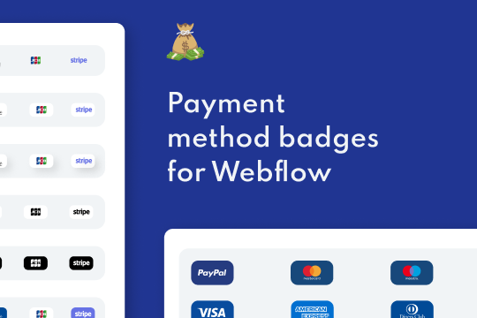 Payment method badges for Webflow - Flow Ninja - Webflow